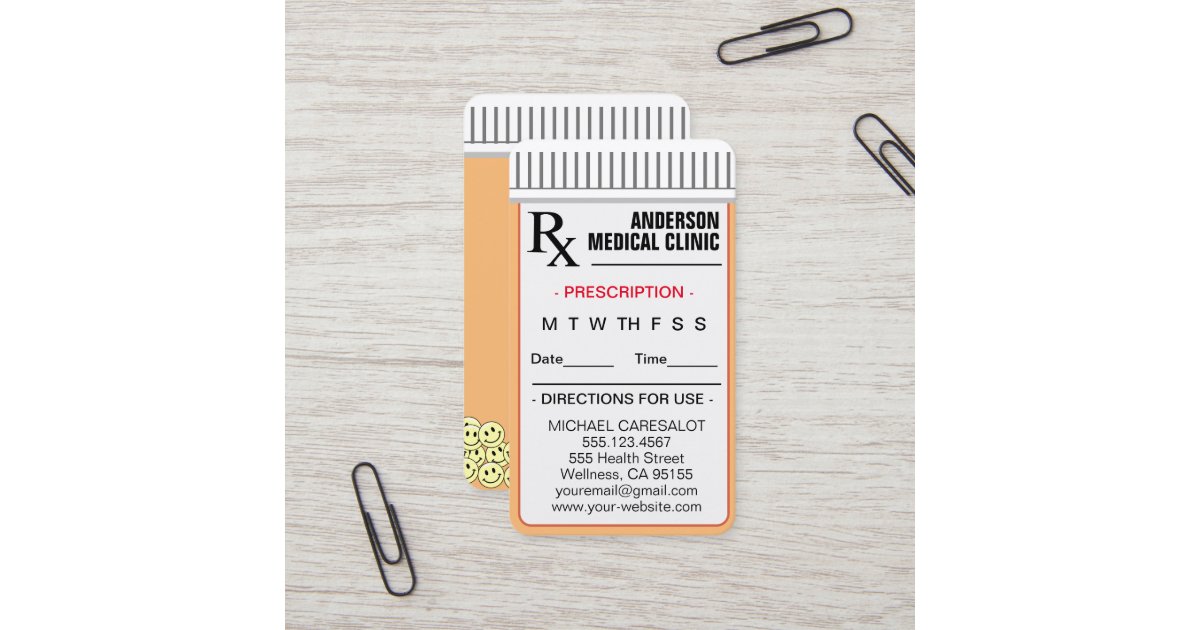 Fun Memorable Prescription Appointment Card | Zazzle