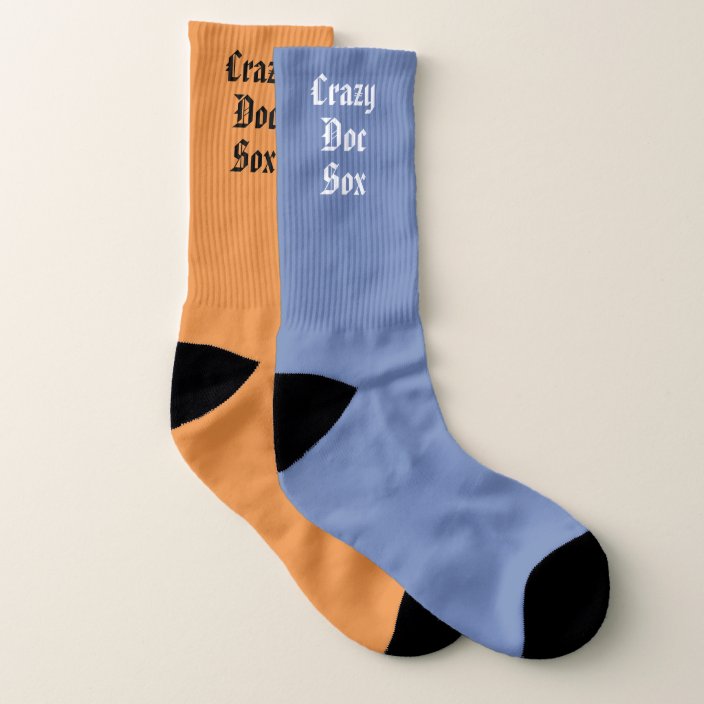 Fun Mismatched Custom Color Crazy Doc Socks | Zazzle.com
