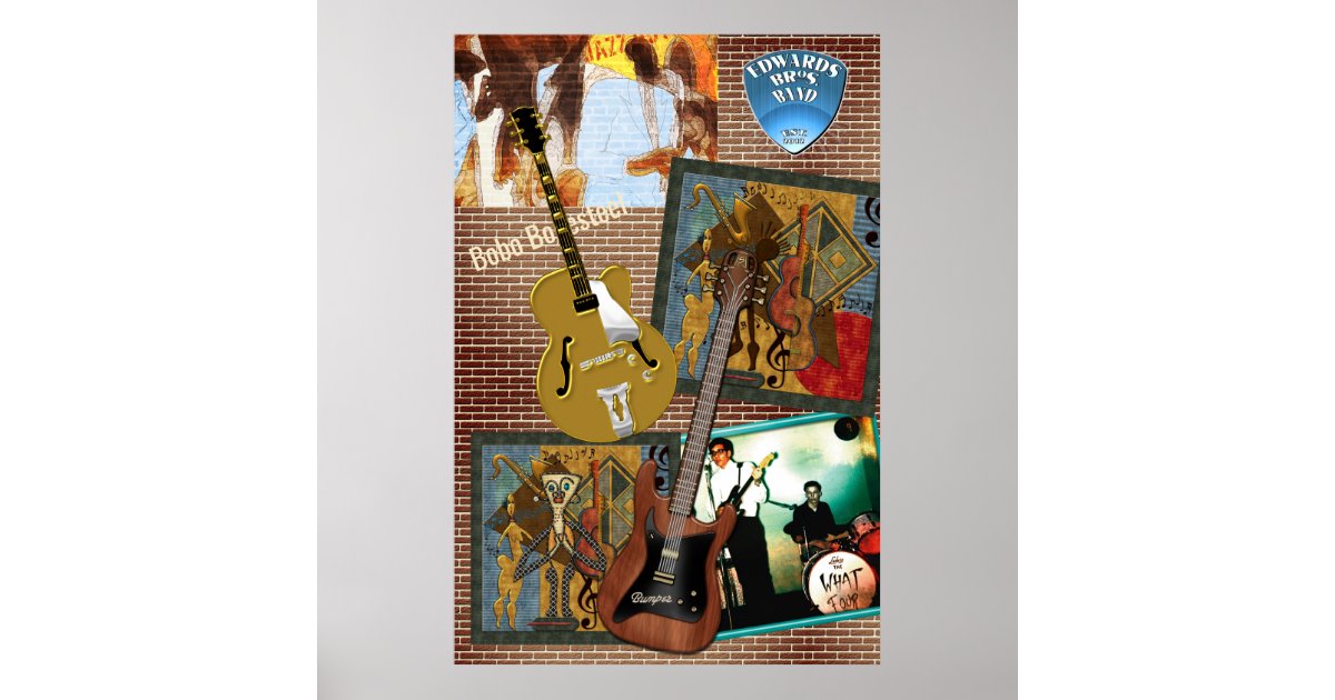 Fun Modern Art Music Collage Poster | Zazzle
