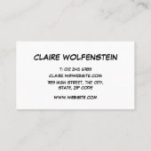 Fun Modern Comic Book Shout Outs Business Card | Zazzle