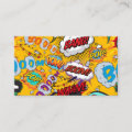 Fun Modern Comic Book Shout Outs Business Card | Zazzle