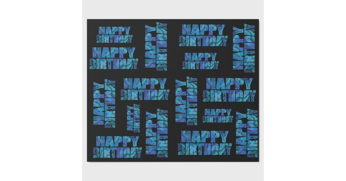 Fun Modern Happy Birthday Wrapping Paper | Zazzle