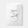 Fun Modern Love is Sweet Handwriting Heart Wedding Favor Bag | Zazzle