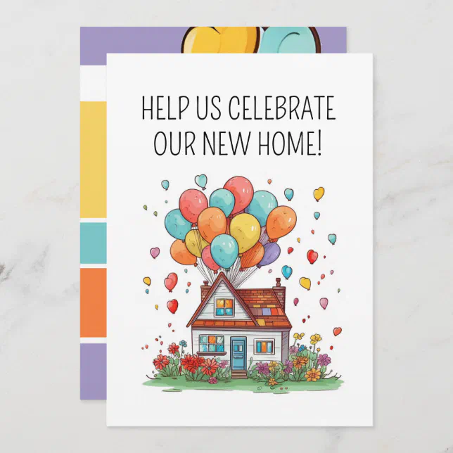 Fun Modern New Home Housewarming Party Invitation | Zazzle
