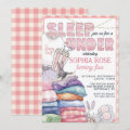 Fun Modern Pink Sleep Under Birthday Party Invitation | Zazzle