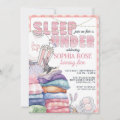 Fun Modern Pink Sleep Under Birthday Party Invitation | Zazzle