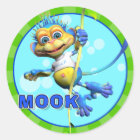 Cartoon Monkey Baby Square Sticker | Zazzle.com