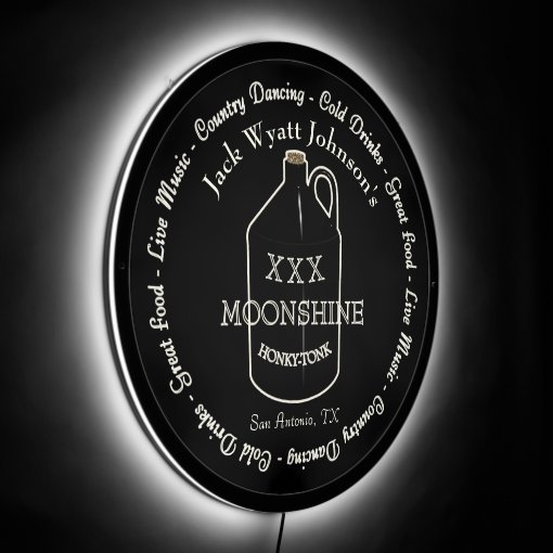 Fun Moonshine Honky-tonk Bar LED Sign | Zazzle