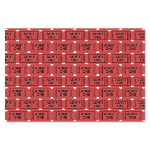 Fun Movie party ticket pattern party tissue Tissue Paper | Zazzle