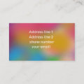 Fun Multi Color Background Business Card | Zazzle