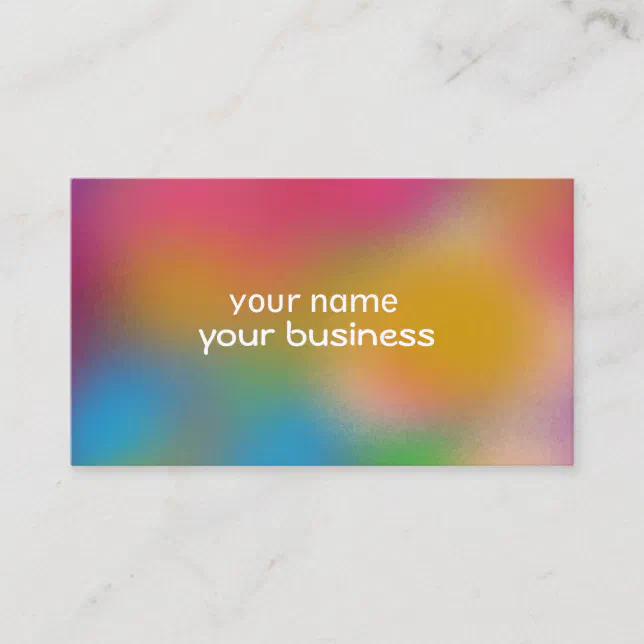 Fun Multi Color Background Business Card | Zazzle