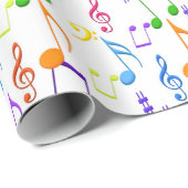 Fun Music notes pattern party wrap Wrapping Paper | Zazzle