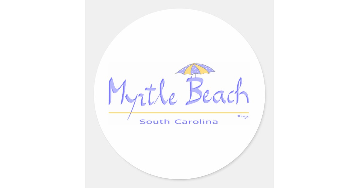 Fun Myrtle Beach, SC Classic Round Sticker | Zazzle