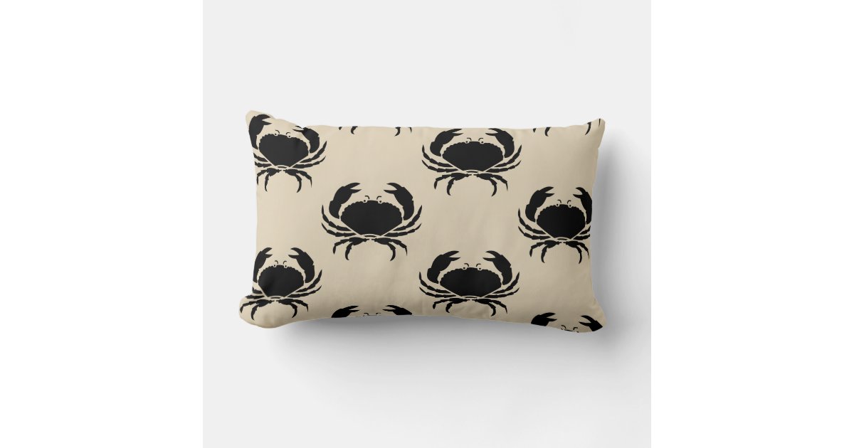 fun nautical CRAB themed pattern Lumbar Pillow | Zazzle