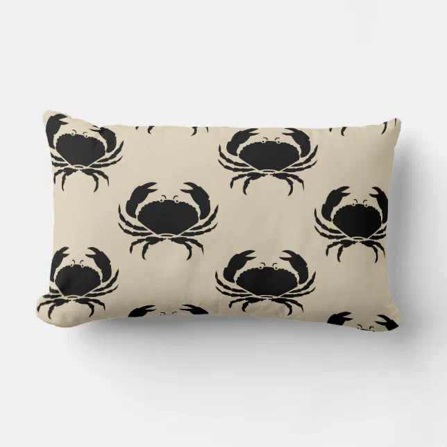 fun nautical CRAB themed pattern Lumbar Pillow | Zazzle
