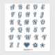 Fun Navy Blue Alphabet Initial Monogram Letters Sticker | Zazzle