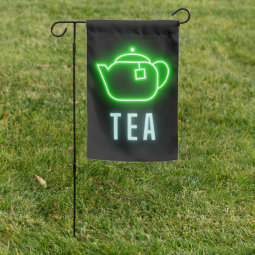 Fun Neon Teapot Tea Flag Sign | Zazzle