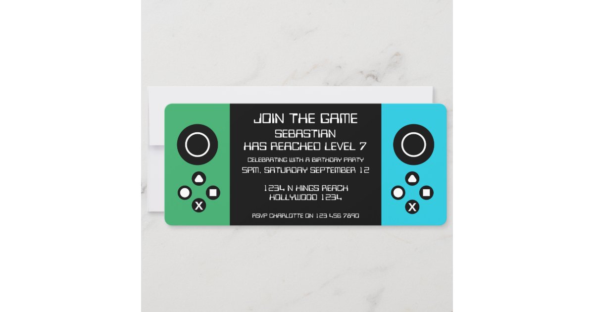 Fun Novelty Computer Game Birthday Party Invitation | Zazzle