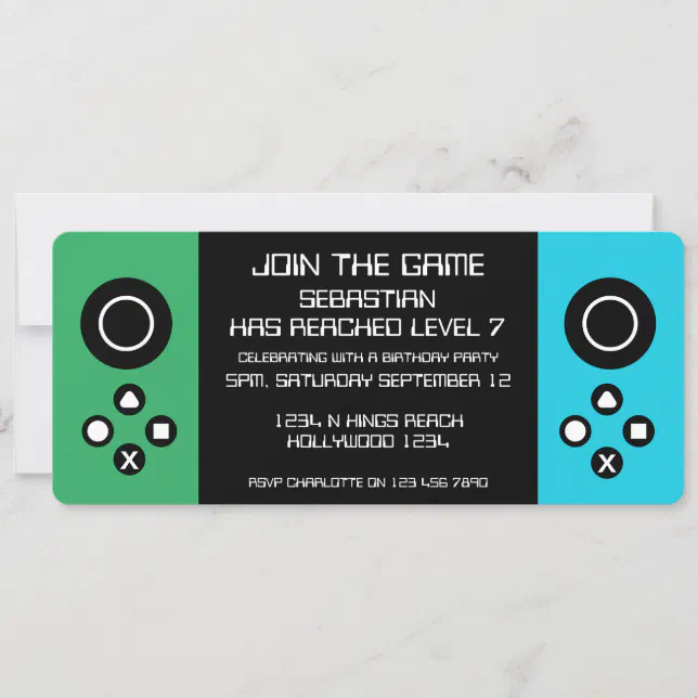 Fun Novelty Computer Game Birthday Party Invitation | Zazzle
