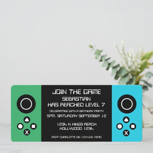 Fun Novelty Computer Game Birthday Party Invitation | Zazzle
