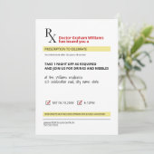 Fun Novelty Rx Prescription Doctor Retirement Invitation | Zazzle