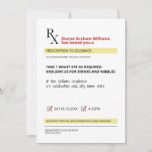 Fun Novelty Rx Prescription Doctor Retirement Invitation | Zazzle