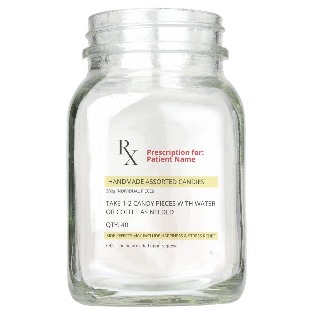 Fun Novelty Rx Prescription Label Candy Favor Mason Jar | Zazzle