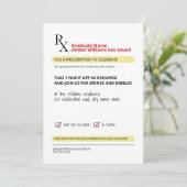 Fun Novelty Rx Prescription Nurse Graduation Invitation | Zazzle