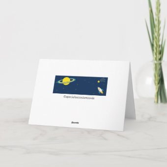Fun Outer Space Rocket Thank You Card | Zazzle