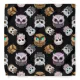 Fun Owl Pattern on Black Background Bandana | Zazzle
