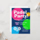 Fun padel tennis sports party invitation template | Zazzle