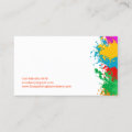 Fun Paint Splatter and Heart Face Painting Calling Card | Zazzle