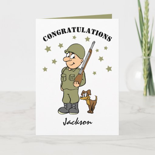 Fun Personalized Army Passing Out Card | Zazzle