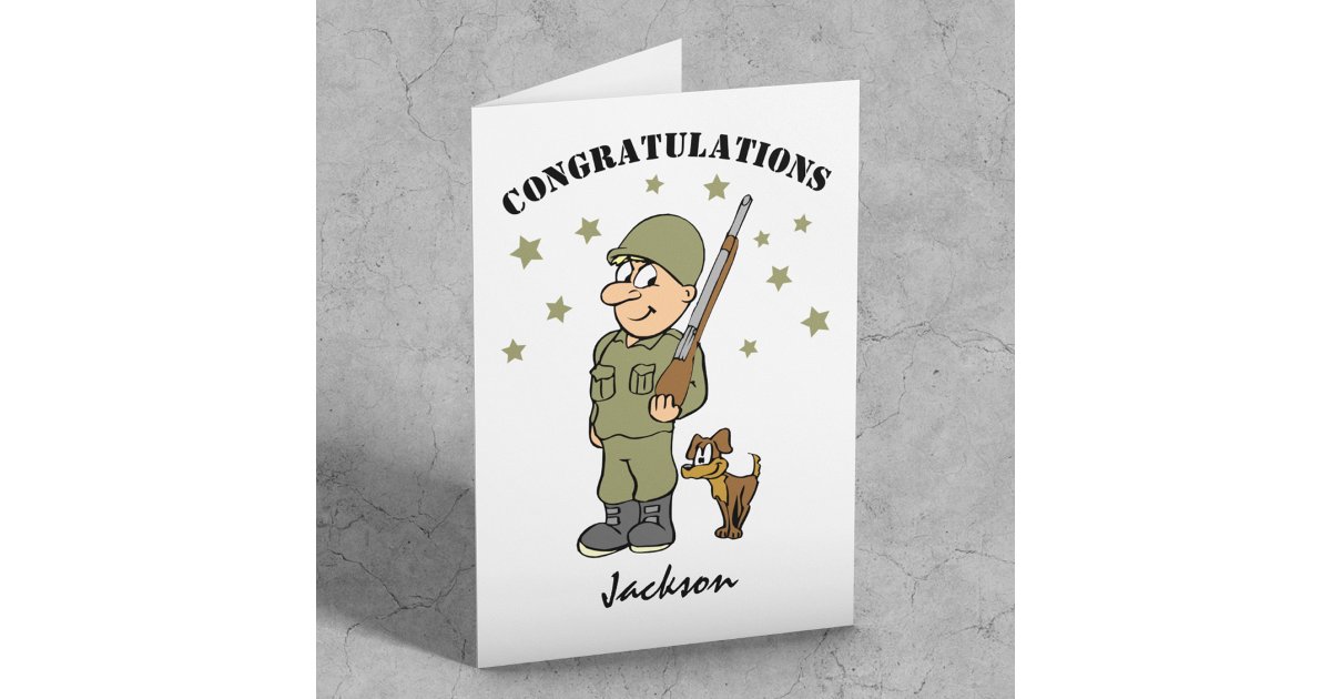 Fun Personalized Army Passing Out Card | Zazzle