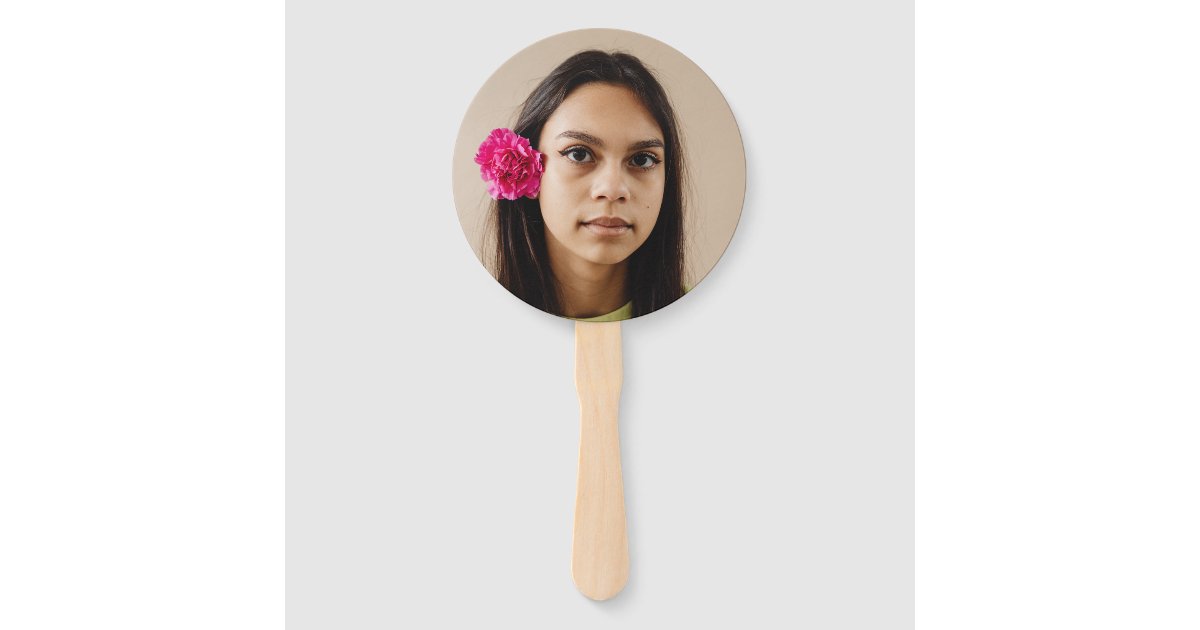 Fun Personalized Face on a Stick Photo Prop Hand Fan | Zazzle