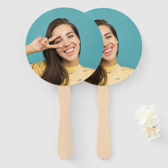 Fun Personalized Face on a Stick Photo Prop Hand Fan | Zazzle