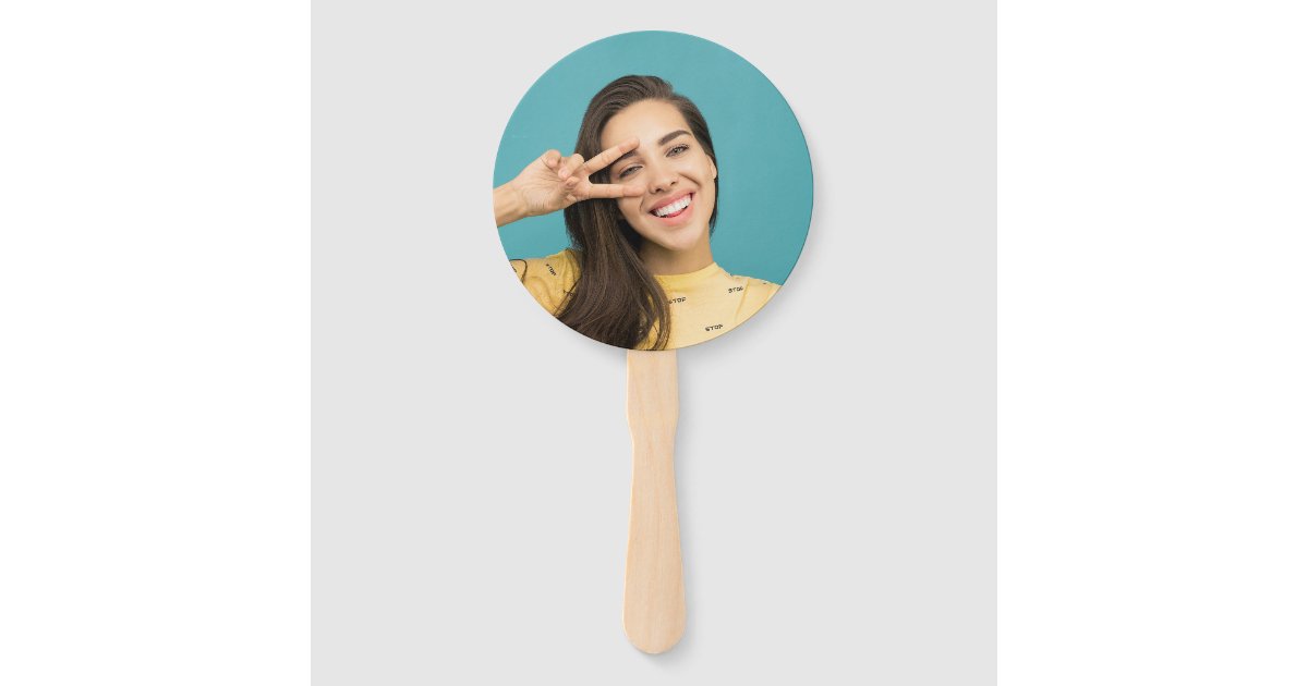 Fun Personalized Face on a Stick Photo Prop Hand Fan | Zazzle