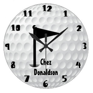 Golf Wall Clocks | Zazzle