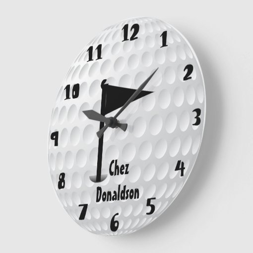 Fun Personalized Golf Large Clock | Zazzle