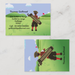 Fun Personalized Golfer on golf course Business Card | Zazzle
