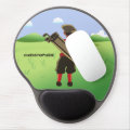 Fun Personalized Golfer on golf course Gel Mouse Pad | Zazzle