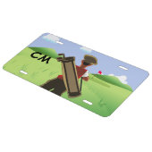 Fun Personalized Golfer on golf course License Plate | Zazzle