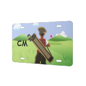 Fun Personalized Golfer on golf course License Plate | Zazzle