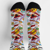 Fun Personalized Name Comic Book Socks | Zazzle