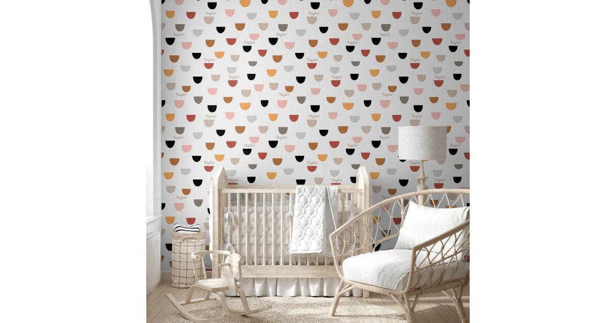 Fun Personalized Name Pattern Wallpaper | Zazzle