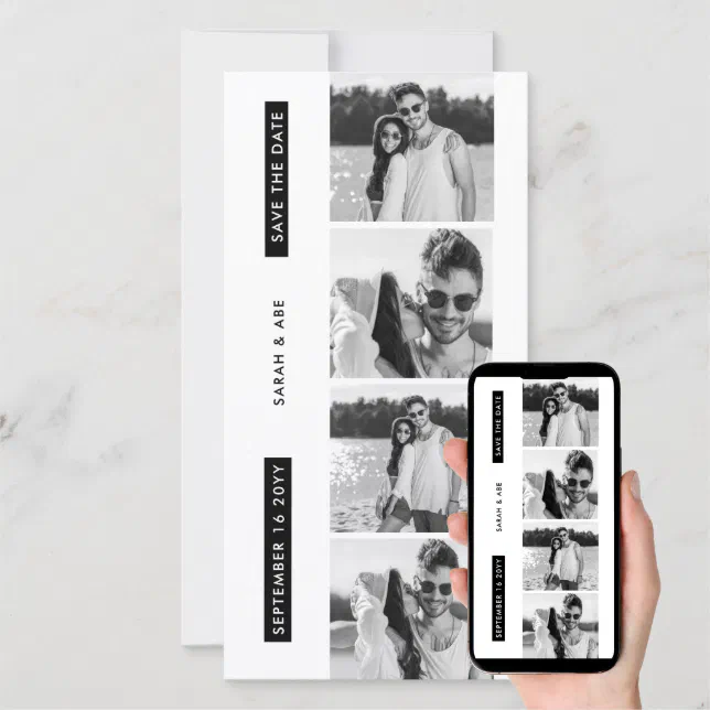 Fun Photo Booth Bookmark Theme Save The Date | Zazzle