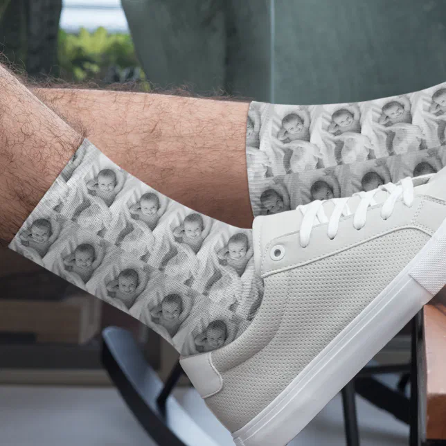 Fun Photo Customize Family Baby Child Personalized Socks | Zazzle