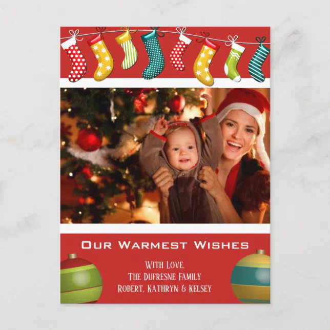Fun Photo Holiday Postcard | Zazzle
