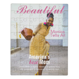Fun Photo Puzzle // Magazine Cover // Personalize | Zazzle