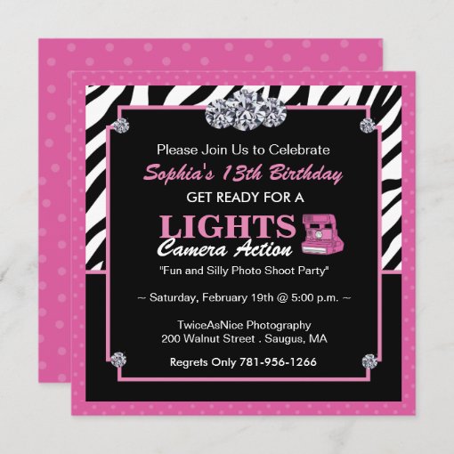 Fun Photo Shoot Party Invitations | Zazzle